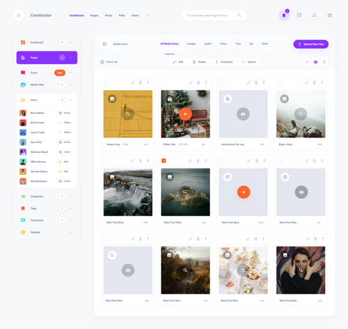 Constructor UI Kit Download for Figma, Sketch and Adobe XD